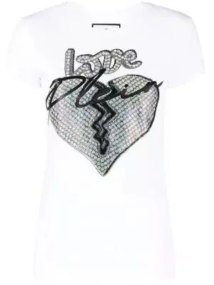 Philipp Plein Love-print Short-sleeve T-shirt - White