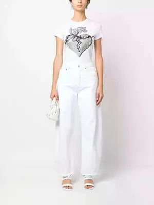 Philipp Plein Love-print Short-sleeve T-shirt - White