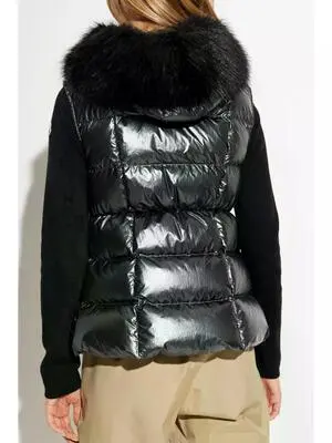 Moncler Anse Shearling-collar Down Vest