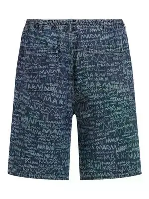 Marni All-over Logo Print Shorts