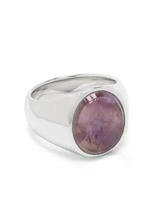 Tom Wood Oval Sakura Signet Ring - Silver