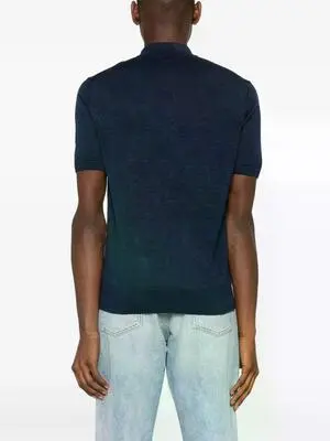 DRUMOHR Cotton-linen Knit Polo Shirt