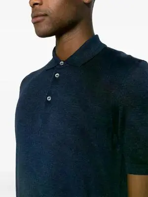 DRUMOHR Cotton-linen Knit Polo Shirt
