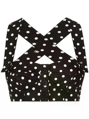 Dolce & Gabbana Polka-dot Corset Top