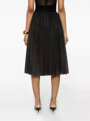 Dolce & Gabbana Tulle Midi Skirt - Black