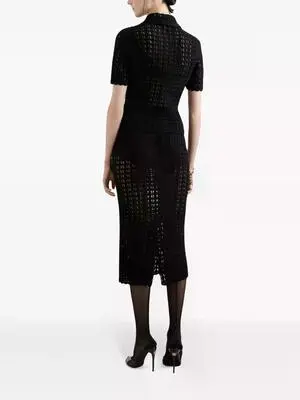 Dolce & Gabbana Open-knit Polo Shirt