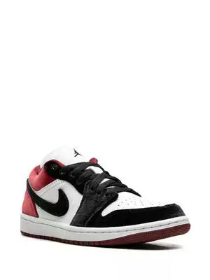 JORDAN 1 Low Se Velvet Black Toe Sneakers - Red