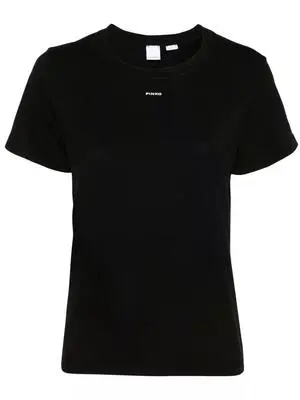 Pinko Cotton Jersey T-shirt With Mini Logo Print