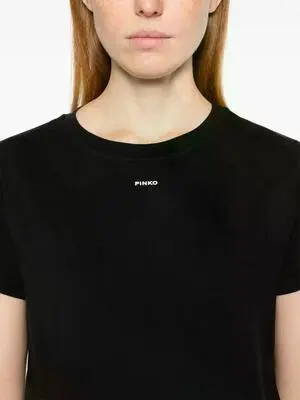 Pinko Cotton Jersey T-shirt With Mini Logo Print