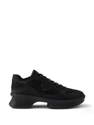 Prada Triangle-logo Sneakers - Black