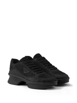 Prada Triangle-logo Sneakers - Black
