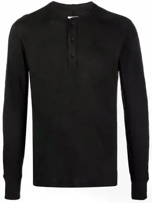 Rag & Bone Long-sleeve Cotton Top - Black