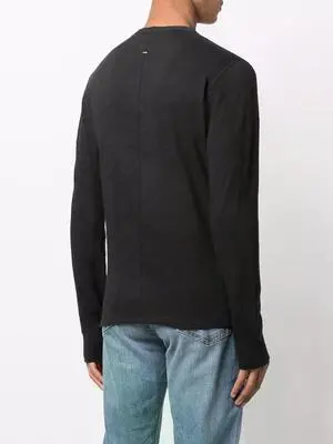 Rag & Bone Long-sleeve Cotton Top - Black