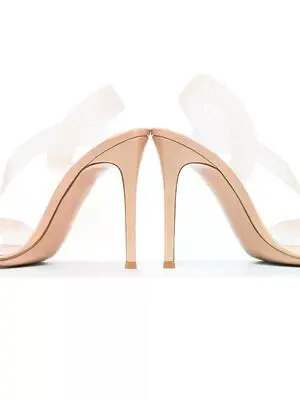 GIANVITO ROSSI Metropolis 105mm Leather Sandals - Neutrals