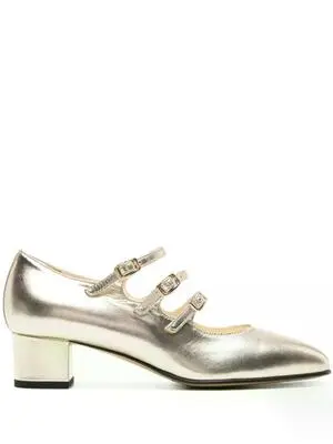 CAREL 40mm Kina Metallic Leather Pumps