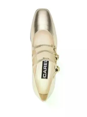 CAREL 40mm Kina Metallic Leather Pumps
