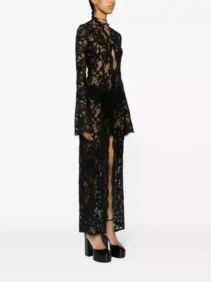 MANURI Sally Lace Midi Dress - Black