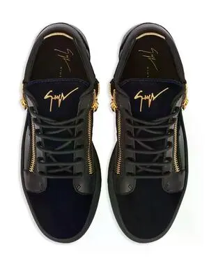 GIUSEPPE ZANOTTI Kriss Velvet Mid-top Sneakers