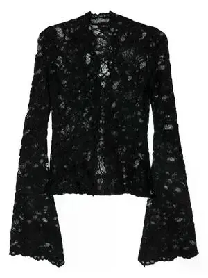 MANURI Sally Lace Blouse - Black