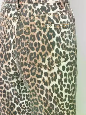 GANNI Leopard-print Tapered Jeans