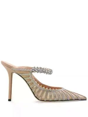 JIMMY CHOO 100mm Bing Crystal-embellished Mules