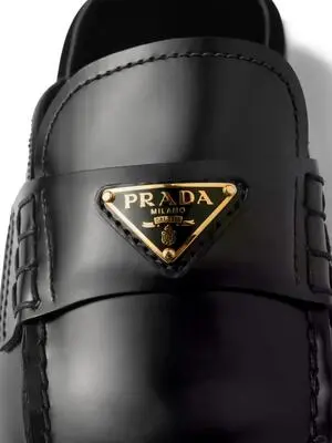 Prada Brushed Leather Mules