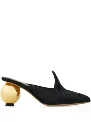 Ferragamo Mid Heel Mules Clogs For Women
