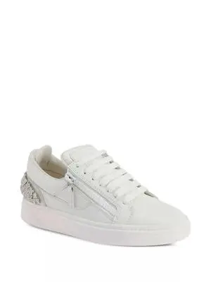 GIUSEPPE ZANOTTI Embellished Leather Sneakers