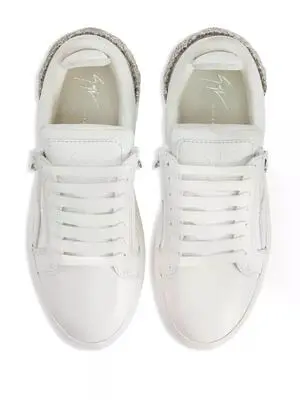 GIUSEPPE ZANOTTI Embellished Leather Sneakers