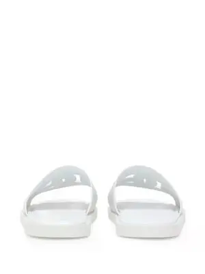 Dolce & Gabbana Logo-embossed Open-toe Slides - White