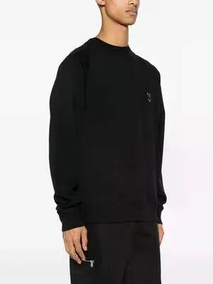 Maison Kitsuné Fox-patch Cotton Sweatshirt - Black