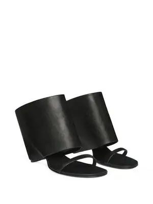 COURREGES Oblique Wedge Sandals - Black