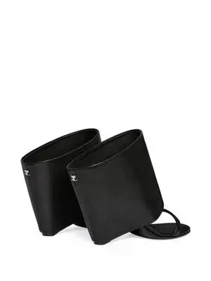 COURREGES Oblique Wedge Sandals - Black