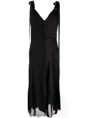 Goen.j Lace-trim Midi Dress