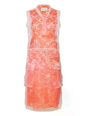MAISON MARGIELA Layered Midi Dress - Orange