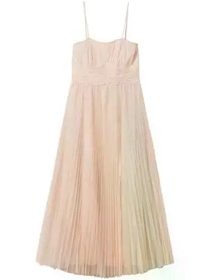 TWINSET Pleated Tulle Midi Dress