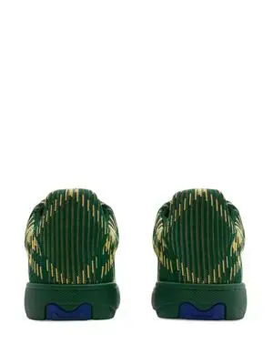 Burberry Check Pattern Sneakers - Green