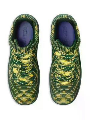 Burberry Check Pattern Sneakers - Green