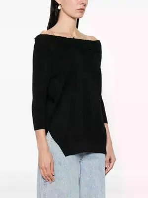 Ermanno Scervino Embroidered Off-the-shoulder Sweater
