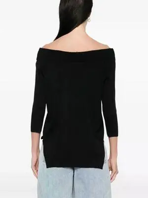 Ermanno Scervino Embroidered Off-the-shoulder Sweater