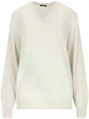 CANESSA Cashmere V-neck Sweater - Neutrals