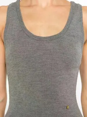 Moschino Logo-lettering Tank Top - Grey
