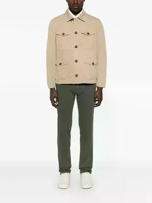 FAY Classic Collar Shirt Jacket - Neutrals