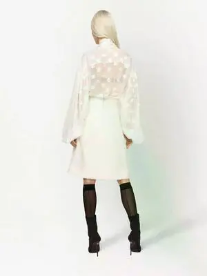 Dolce & Gabbana Logo-jacquard Pussy-bow Blouse
