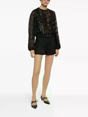 Dolce & Gabbana Frayed Hem Tailored Shorts