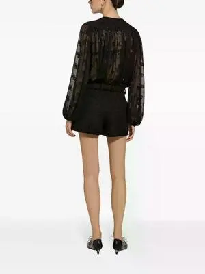 Dolce & Gabbana Frayed Hem Tailored Shorts