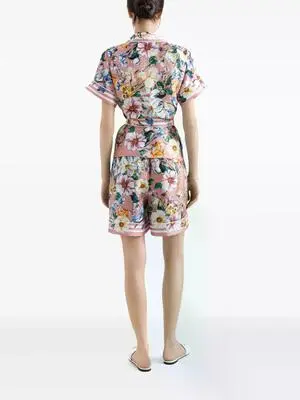 Dolce & Gabbana Floral-print Satin Shorts