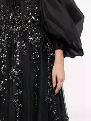 SAIID KOBEISY Bead-embellished Organza Gown