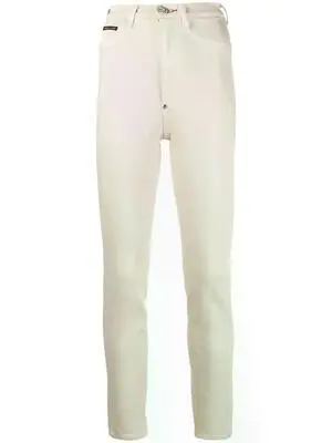 Philipp Plein Logo Patch High-waisted Jeggings