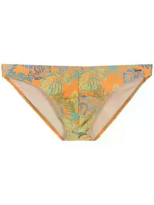 AMIR SLAMA Tropical Print Swim Briefs